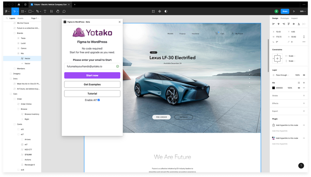 Yotako | Convert Adobe XD to WordPress in a few clicks, free forever.