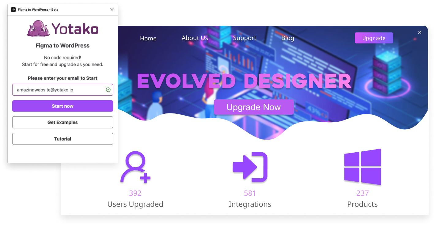 Yotako | Convert Adobe XD to WordPress in a few clicks, free forever.