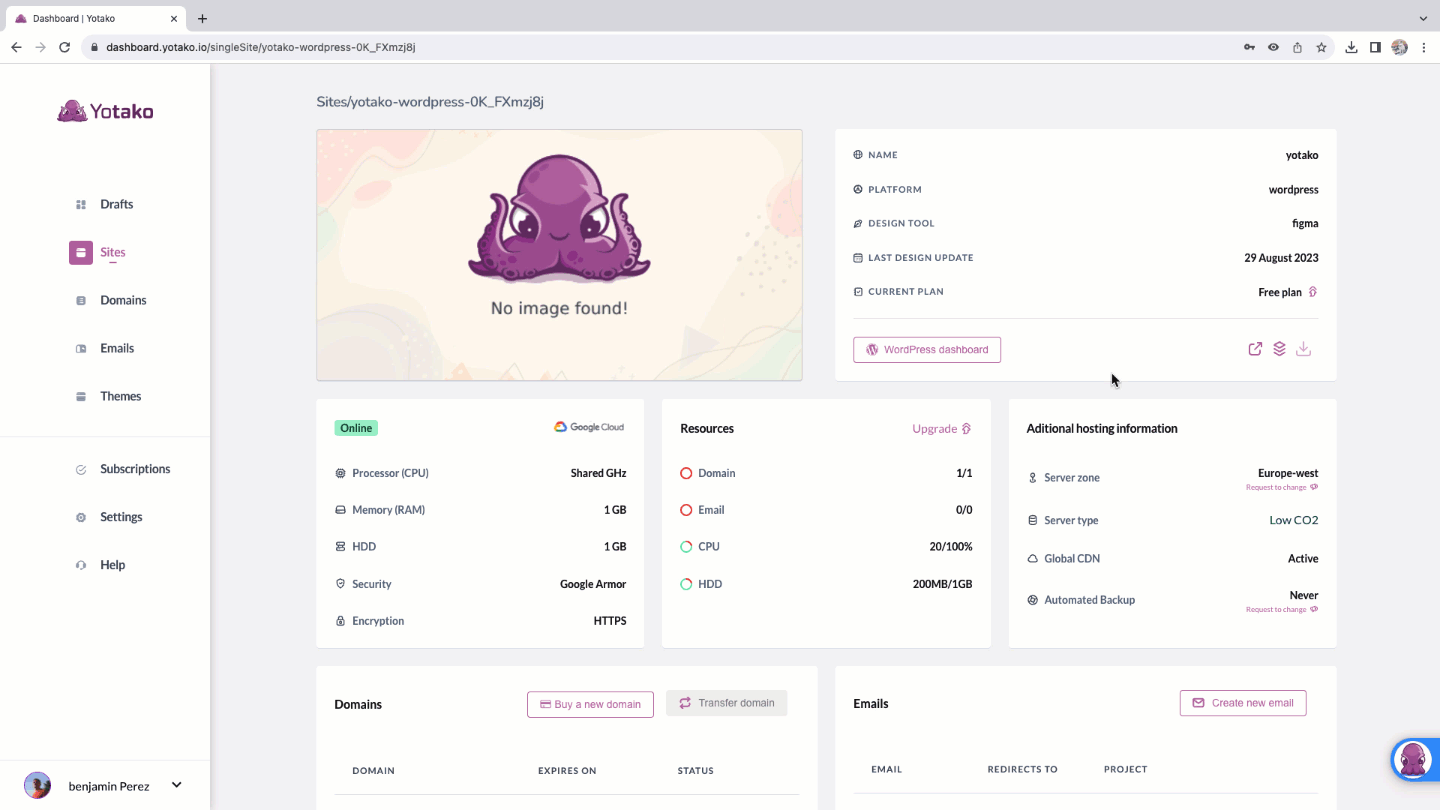 Updating a customer´s website with AI